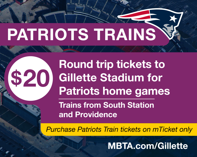 Patriots Games & Event Trains to Gillette